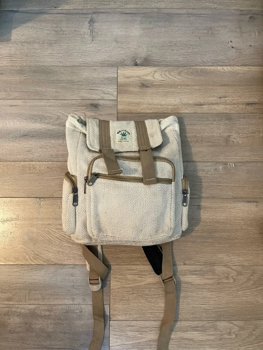 Kathmandu Imports | Bags | Kathmandu Cream And Tan Canvas Backpack ...